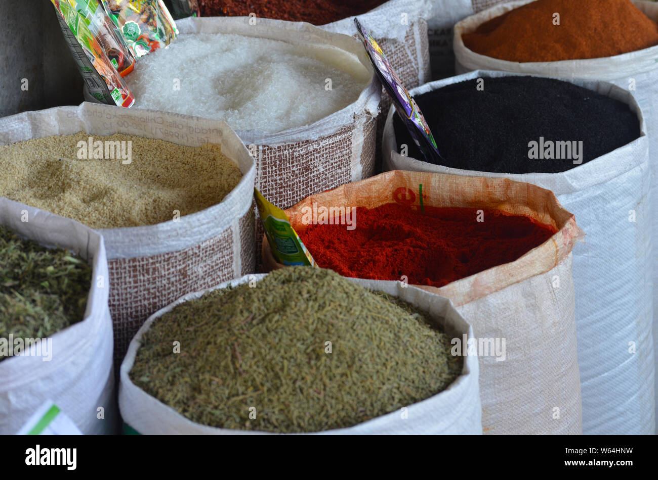 Vegetable and spices market in samarkand hi-res stock photography and ...