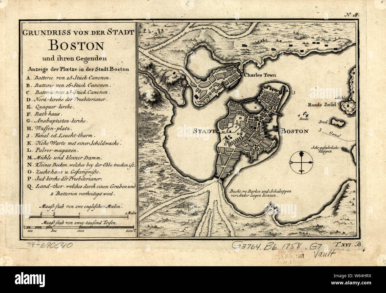 American Revolutionary War Era Maps 1750-1786 540 Grundriss von der ...