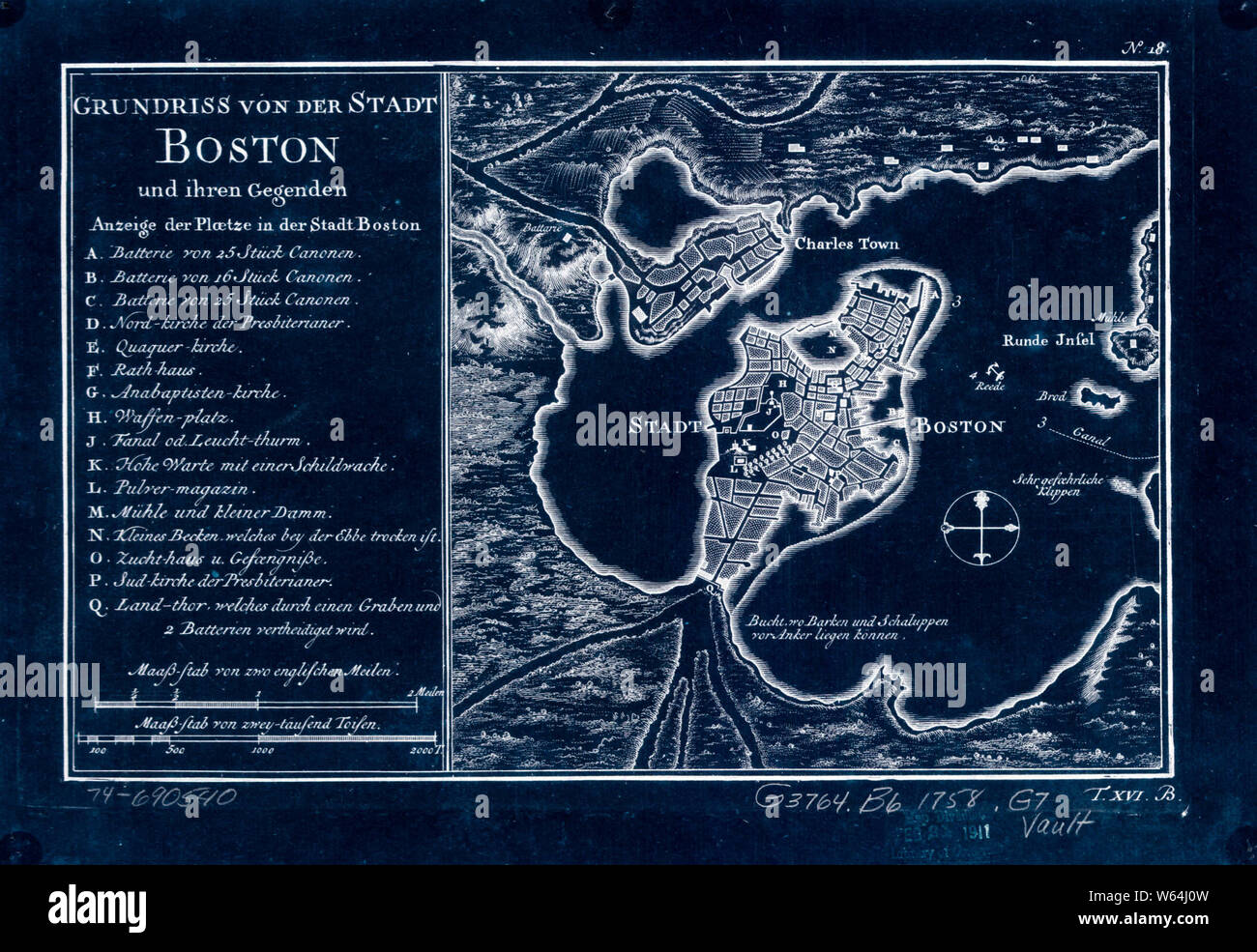American Revolutionary War Era Maps 1750-1786 542 Grundriss von der ...