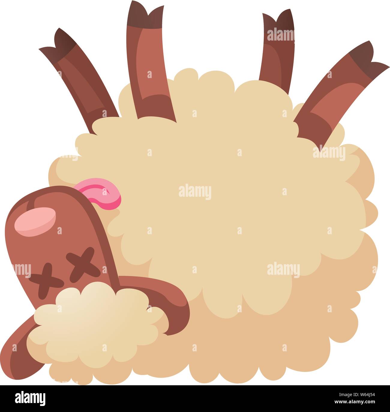 Dead sheep icon. Cartoon of dead sheep vector icon for web design ...
