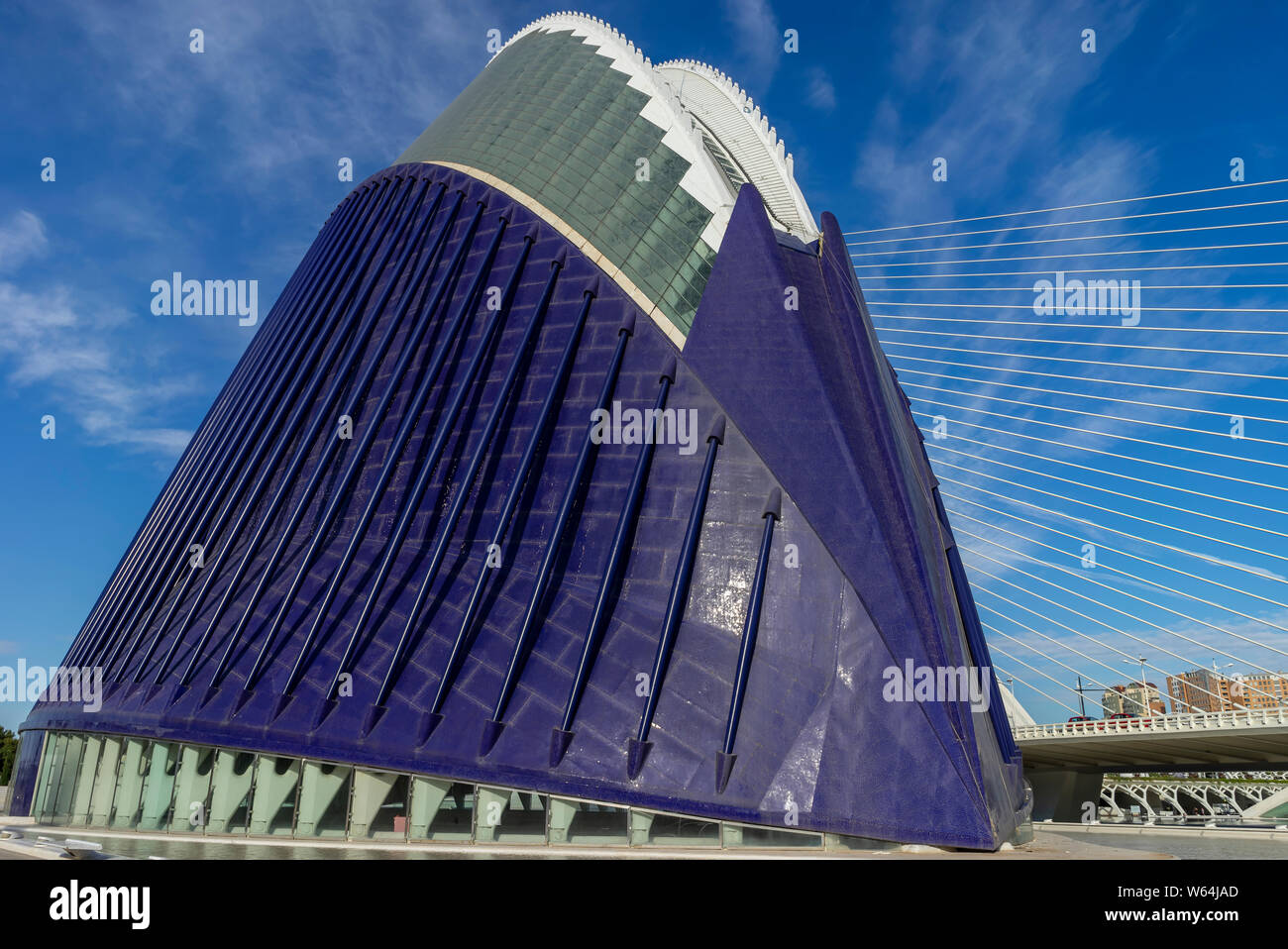 JULY 27, 2019 - VALENCIA, SPAIN. The l'Agora (2009) is a covered ...