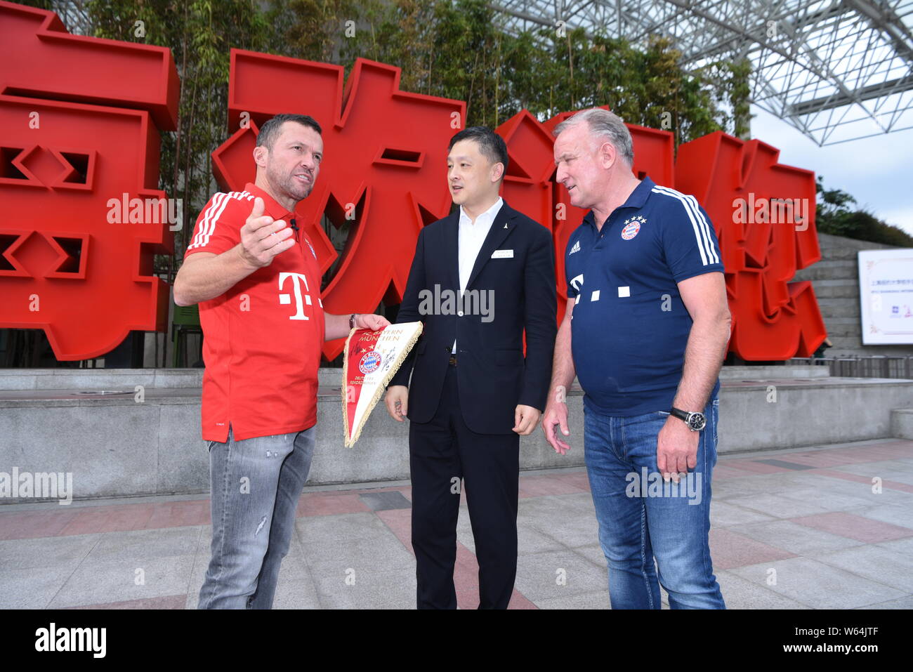 German football manager and former player Lothar Herbert Matthaus, left ...