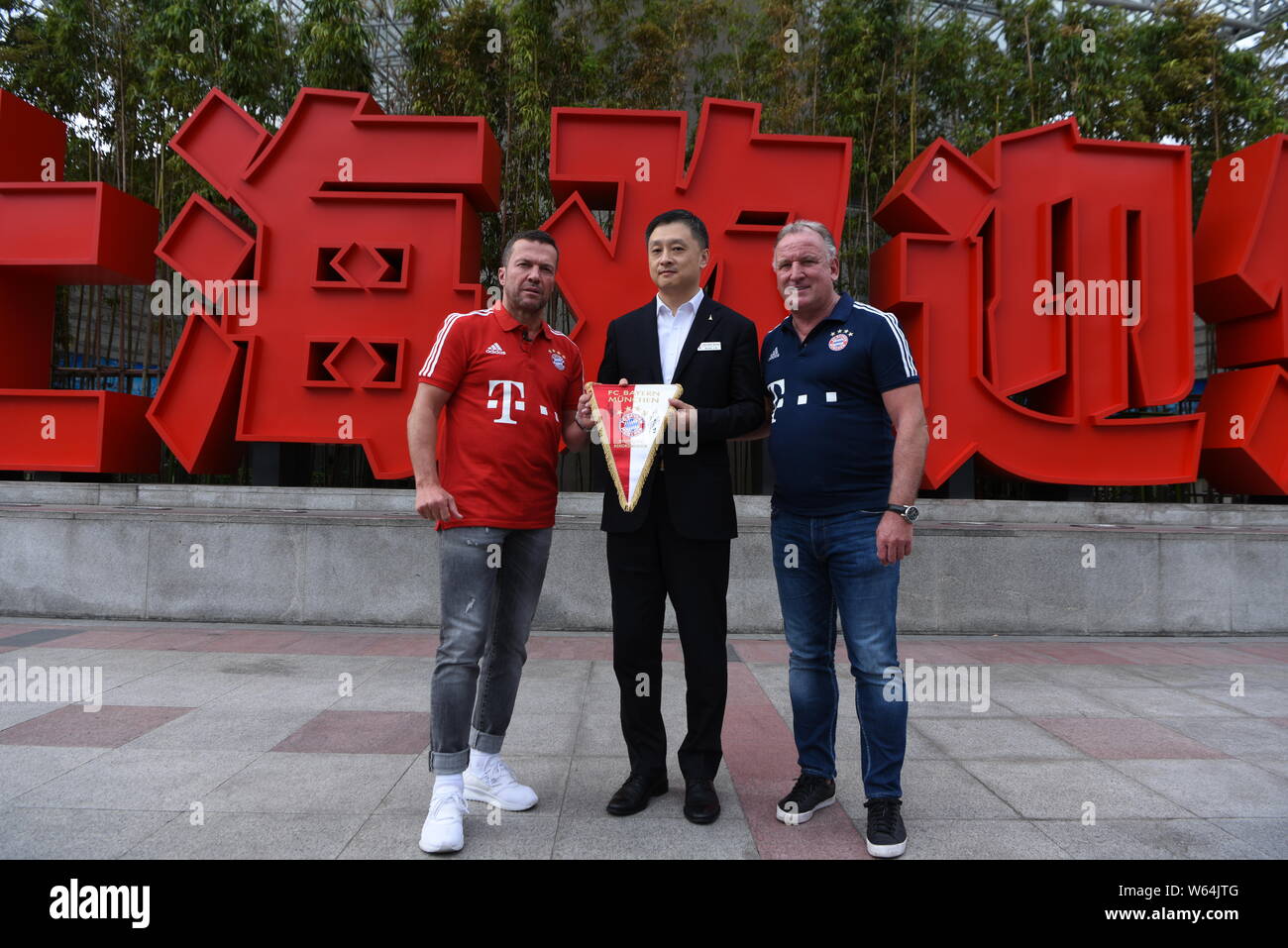 German football manager and former player Lothar Herbert Matthaus, left ...