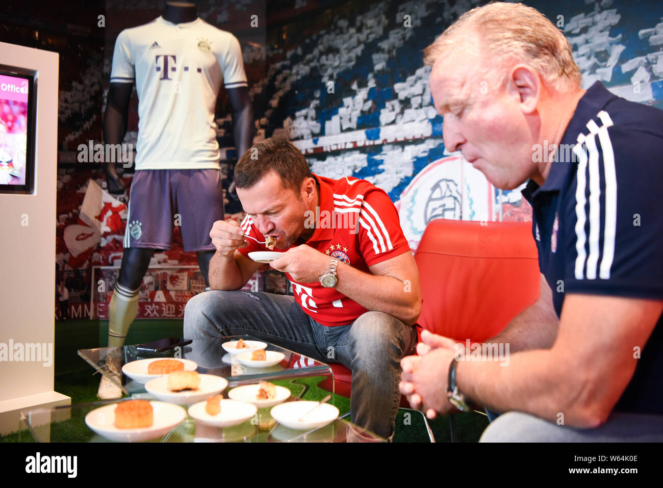 German football manager and former player Lothar Herbert Matthaus, left ...