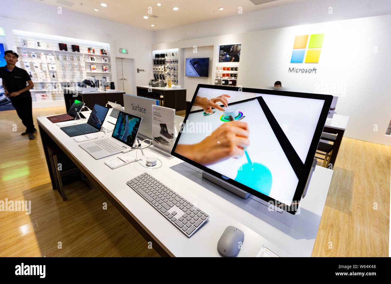 --FILE--Interior view of a store of Microsoft at a shopping mall in ...