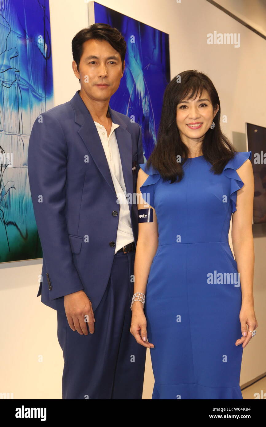 South Korean actor Jung Woo-sung, left, and Hong Kong actress and ...