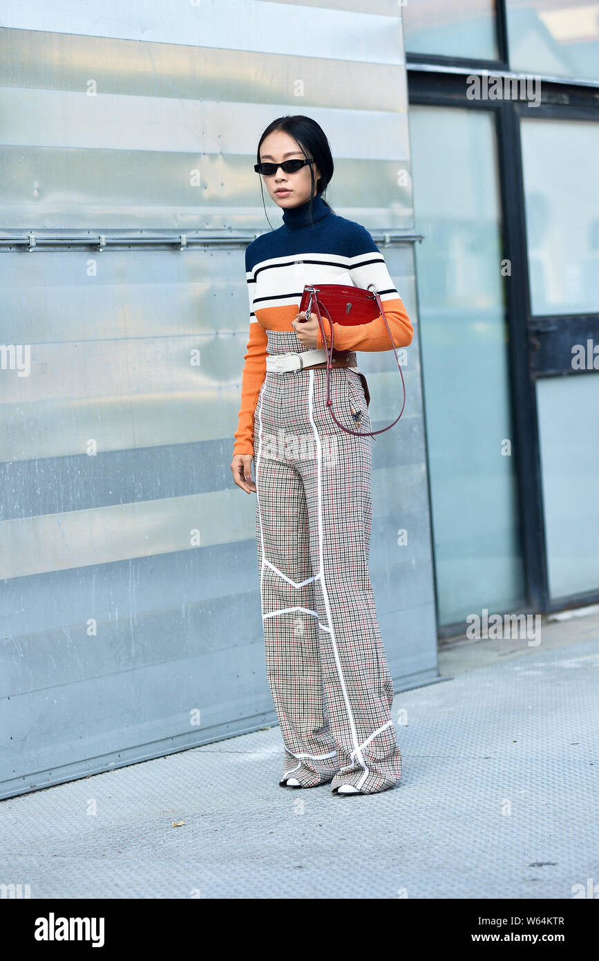 Street Snap during the Paris Fashion Week Spring/Summer 2019 in Paris ...