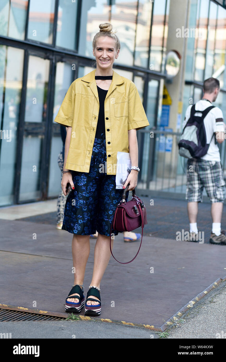 Street Snap during the Paris Fashion Week Spring/Summer 2019 in Paris ...