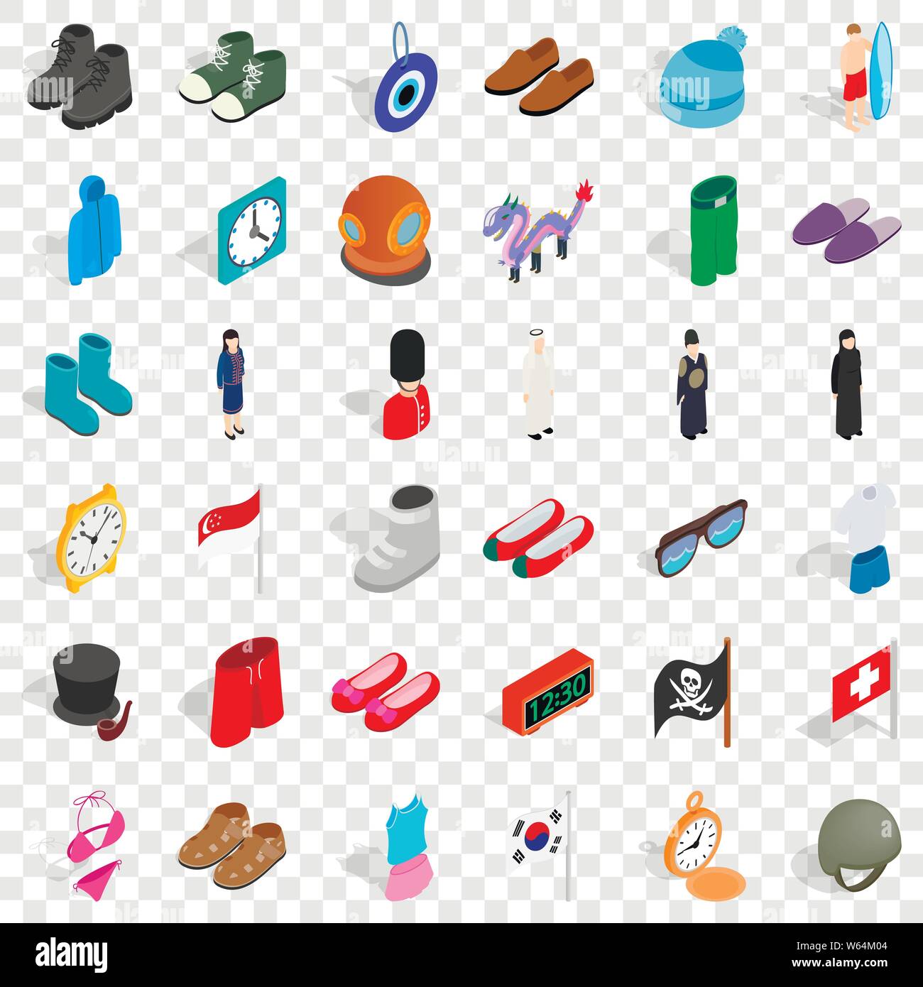 Mode icons set, isometric style Stock Vector Image & Art - Alamy
