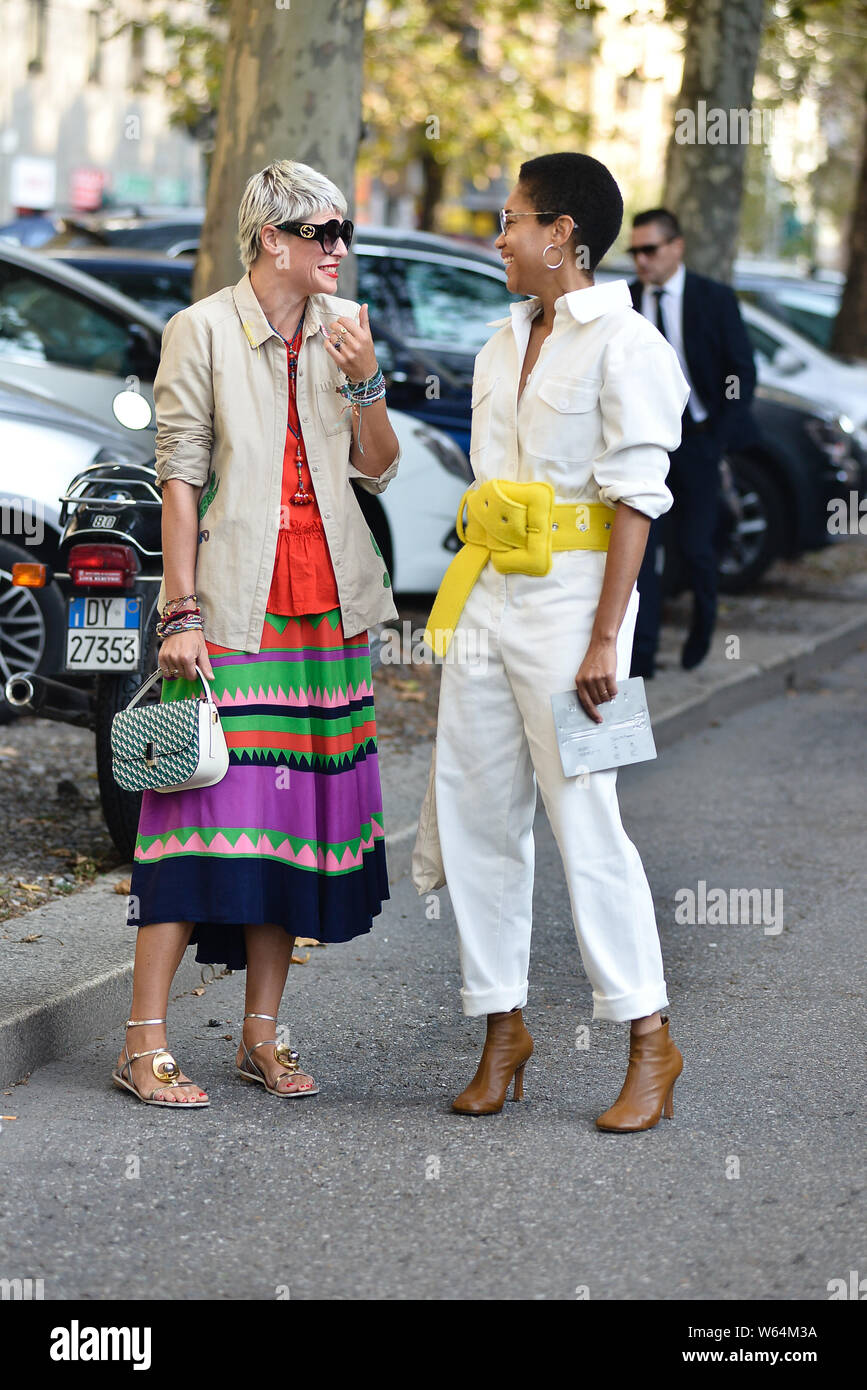Street Snap during the Paris Fashion Week Spring/Summer 2019 in Paris ...