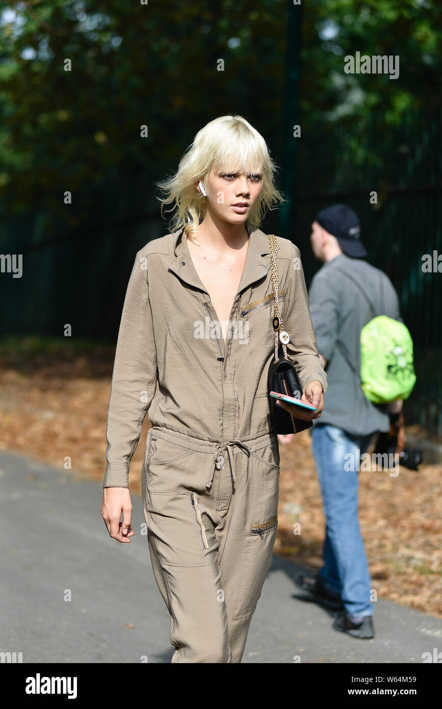 Street Snap during the Paris Fashion Week Spring/Summer 2019 in Paris ...