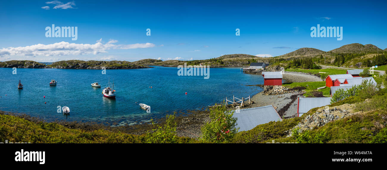 Secluded bay on the western side of Leka Island, Norway Stock Photo - Alamy