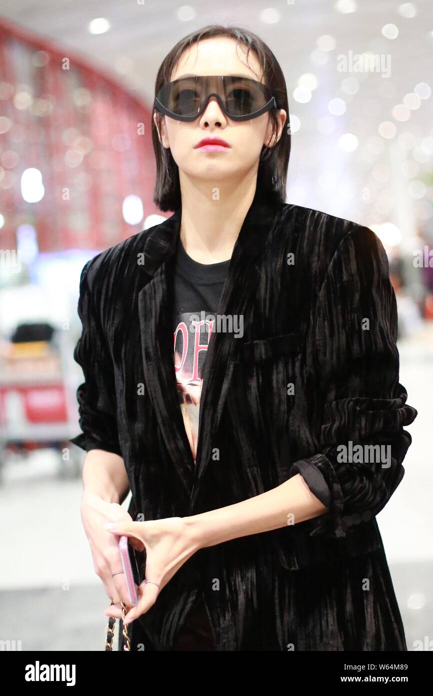 Chinese singer and actress Victoria Song or Song Qian arrives at the ...