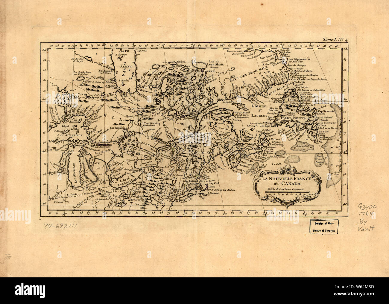 American Revolutionary War Era Maps 1750-1786 568 La Nouvelle France où ...