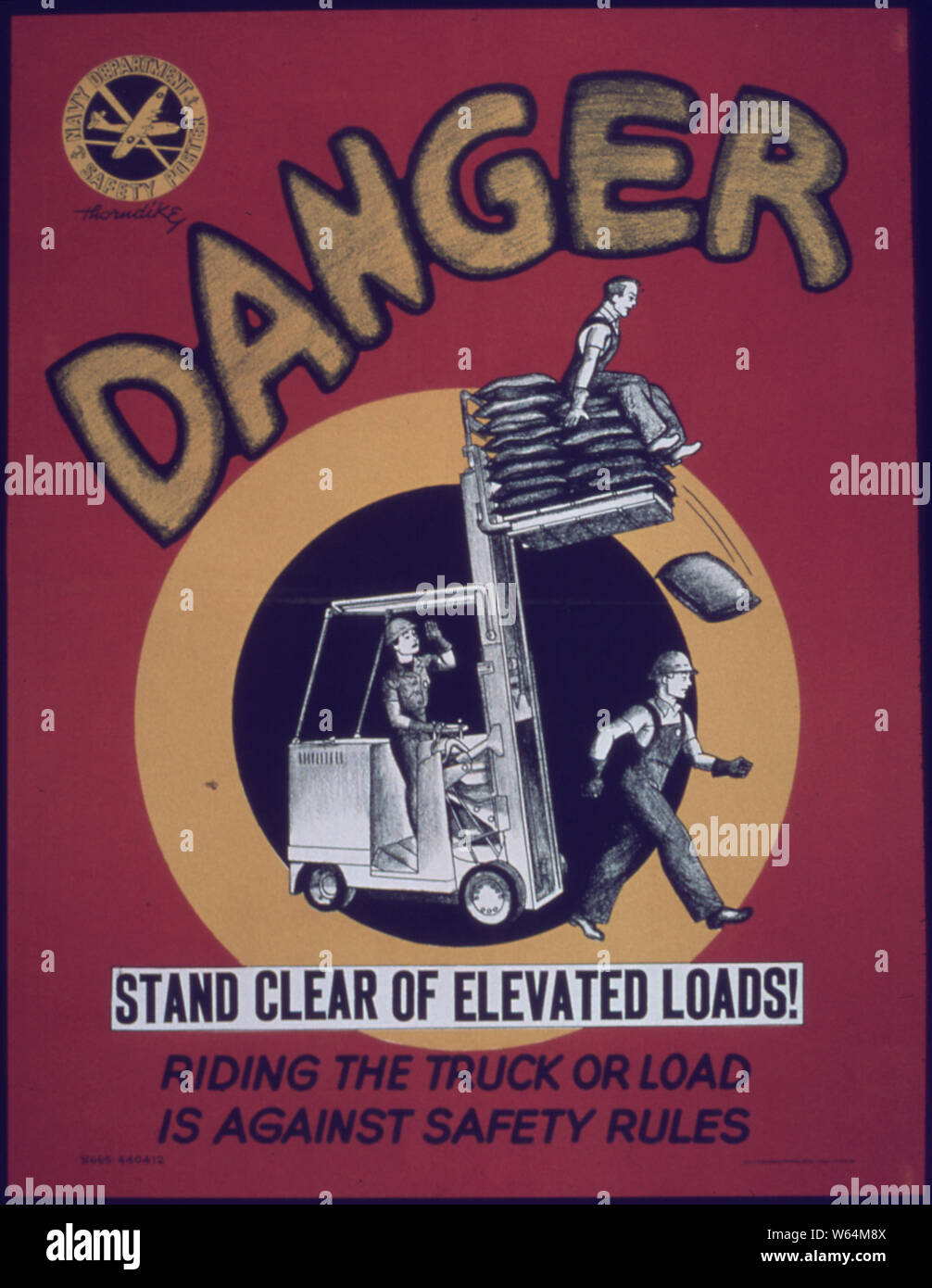 Danger, Stand Clear of Elevated Loads! Stock Photo - Alamy