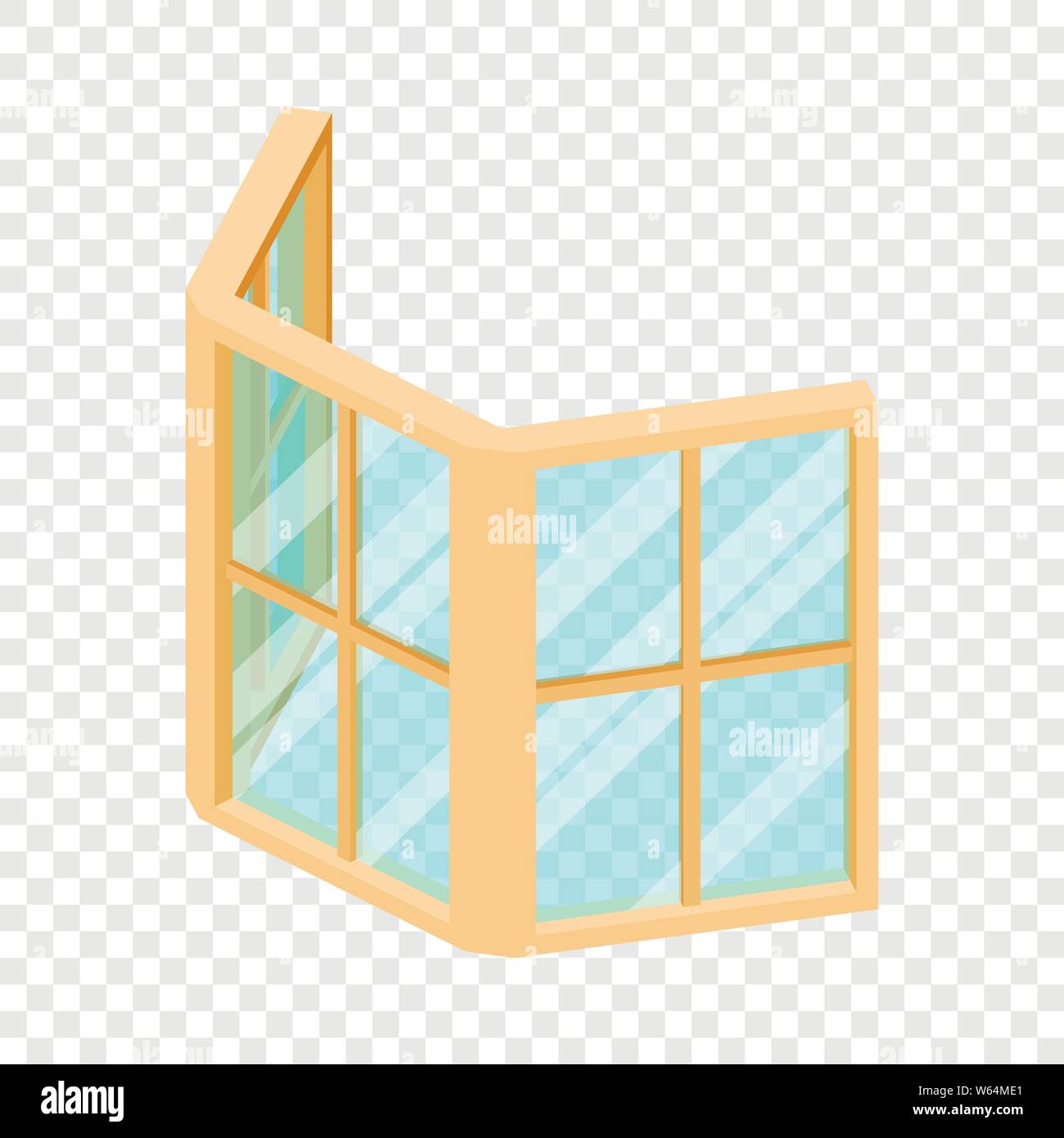 Facade window frame icon, isometric 3d style Stock Vector Image & Art ...