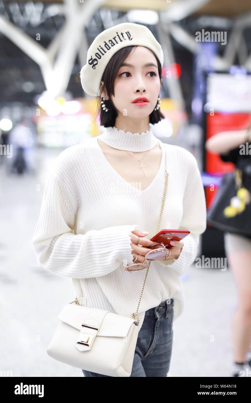 Chinese singer and actress Victoria Song Qian arrives at the Shanghai ...