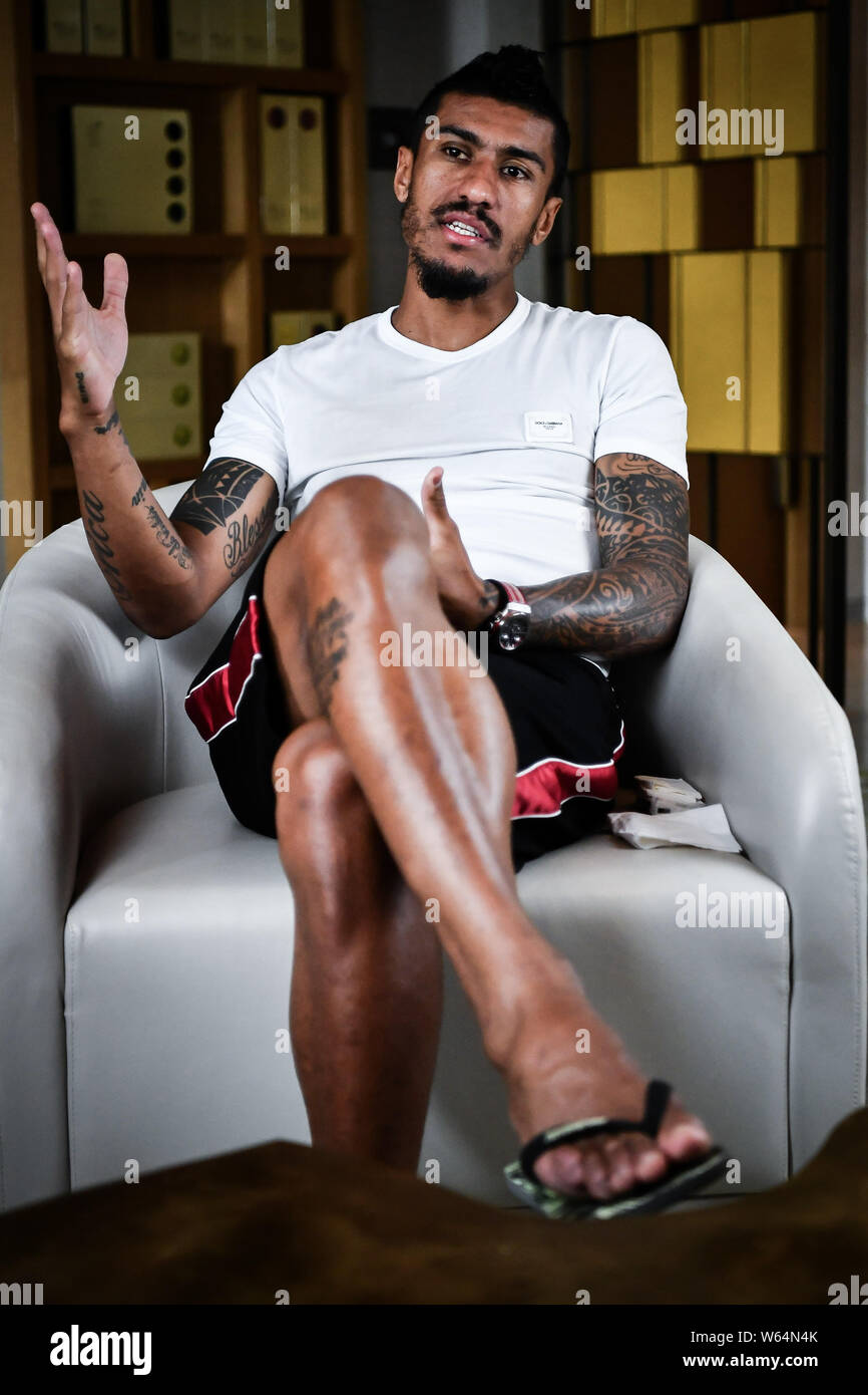 Brazilian football player Paulinho of Guangzhou Evergrande Taobao ...