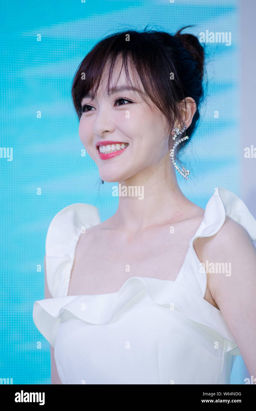 Chinese actress Tiffany Tang or Tang Yan attends a promotional event ...