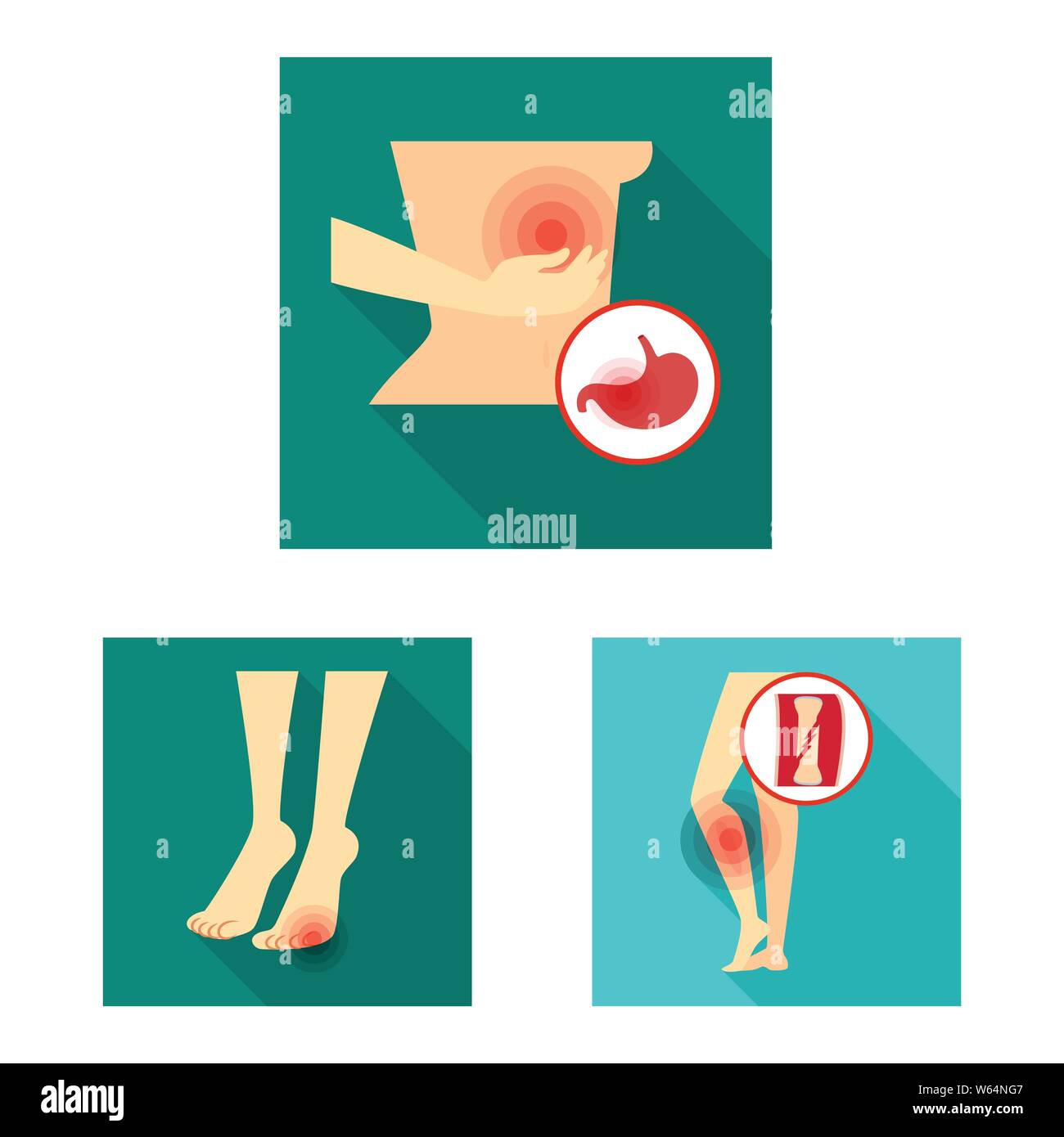 Vector design of damage and wound logo. Collection of damage and ...