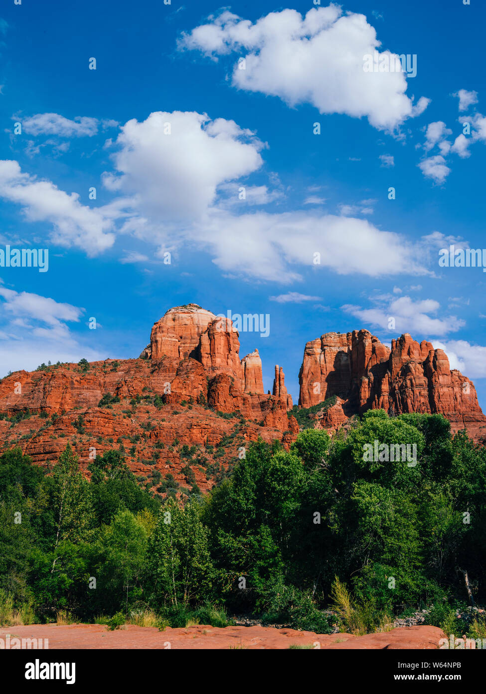 View of Cathedral Rock in Sedona, Arizona in the United States Stock ...