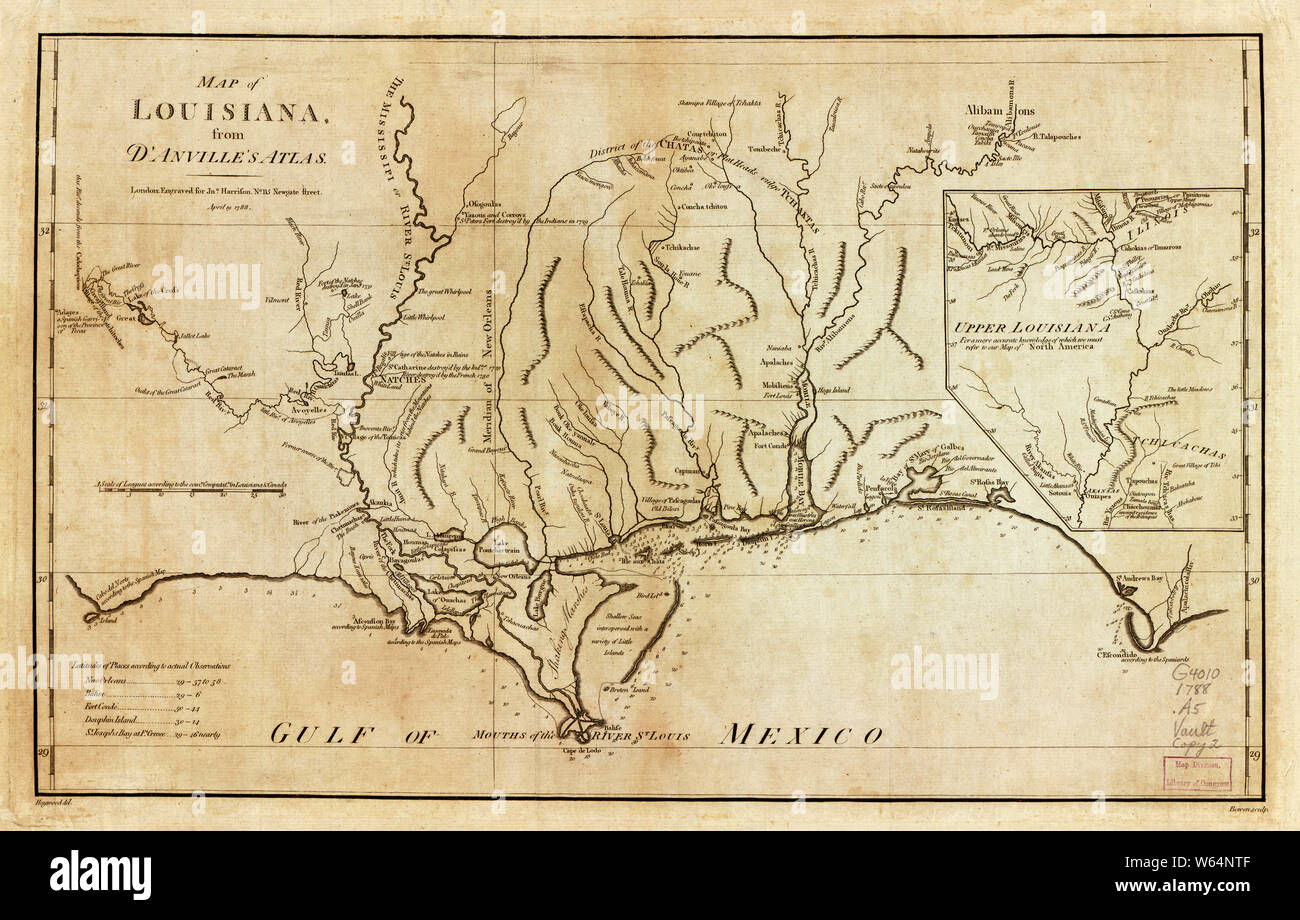 American Revolutionary War Era Maps 1750-1786 588 Map of Louisiana from ...