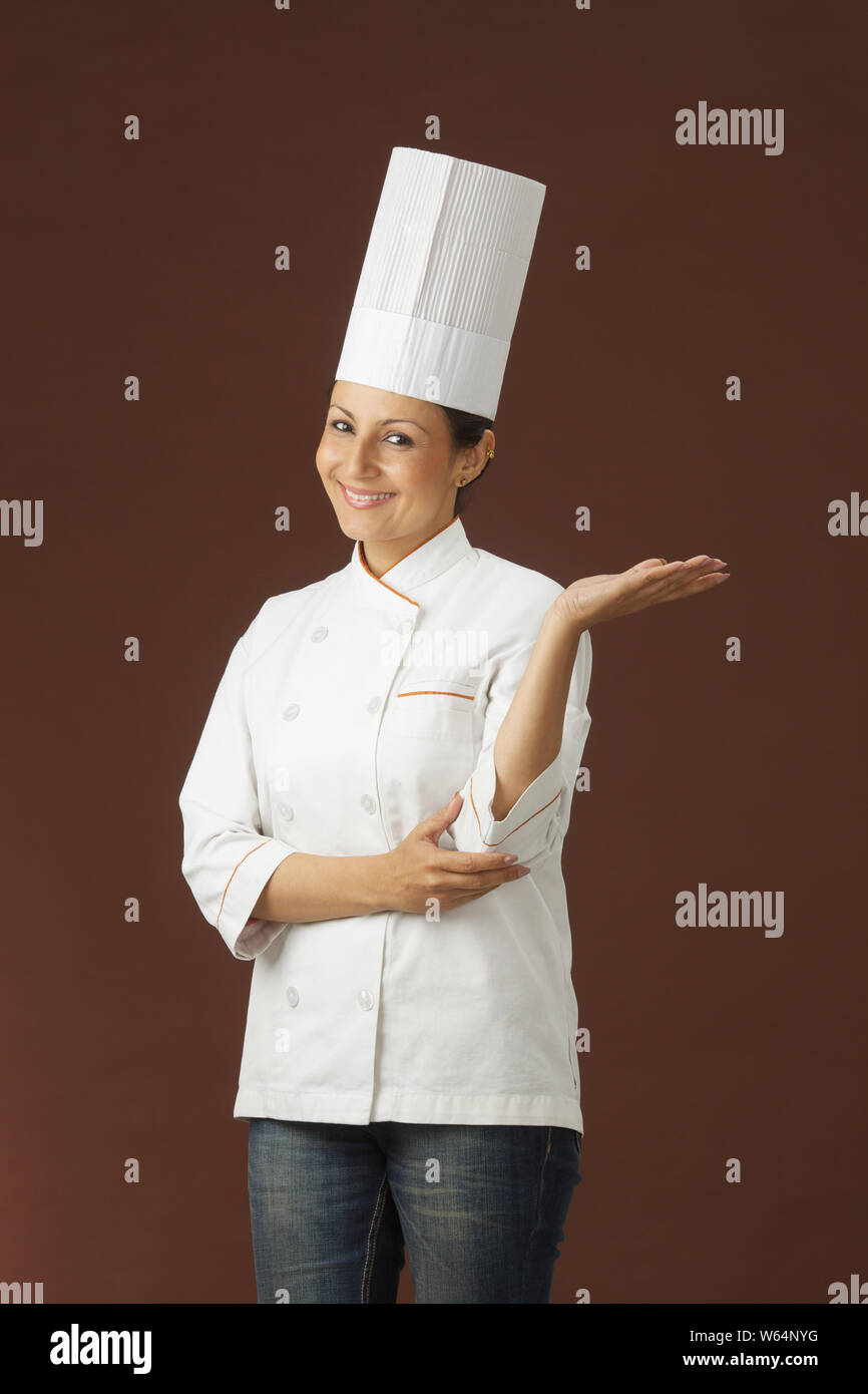Portrait indian woman chef hi-res stock photography and images - Alamy