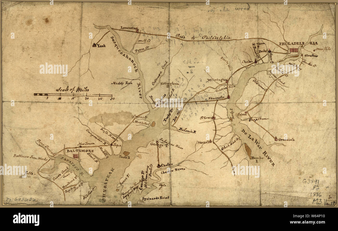 American Revolutionary War Era Maps 1750-1786 592 Map of the country ...