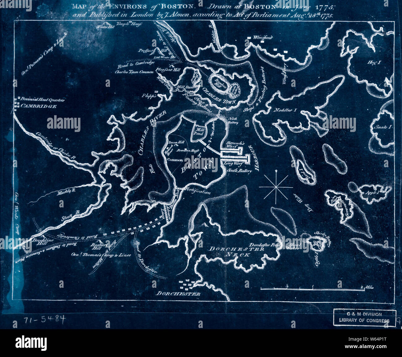 American Revolutionary War Era Maps 1750-1786 596 Map of the environs ...