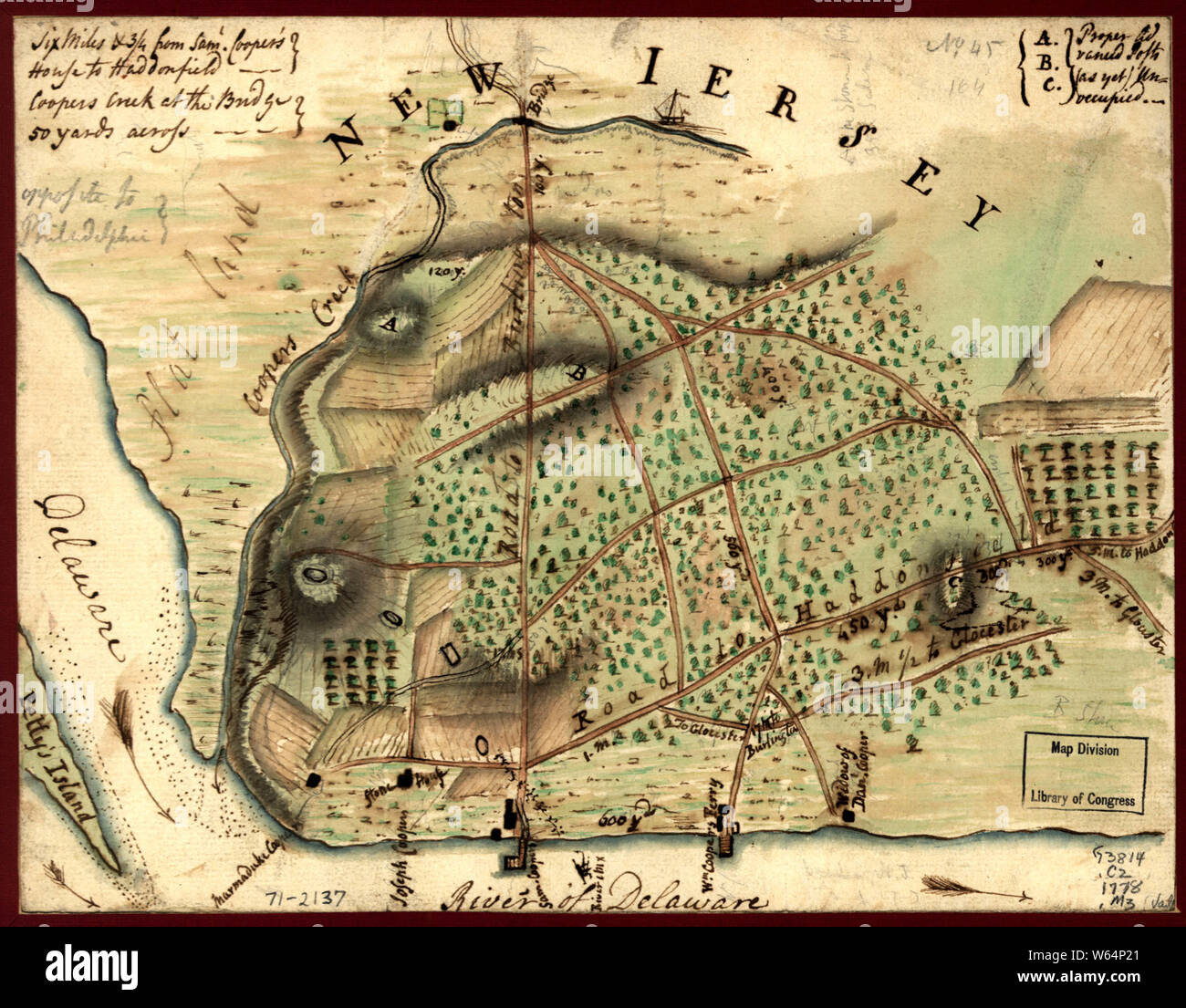 American Revolutionary War Era Maps 1750-1786 595 Map of the environs ...