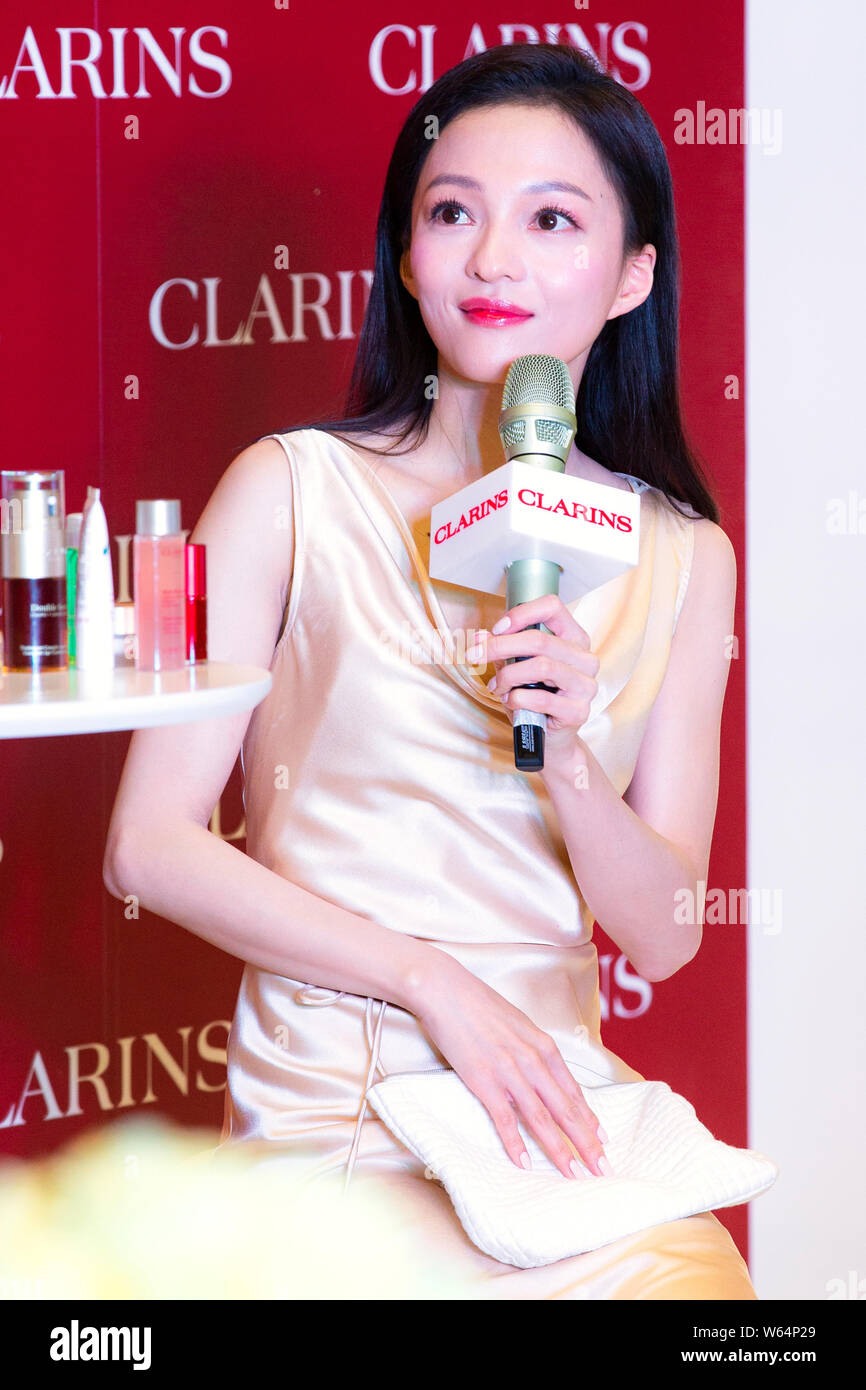 Taiwanese singer and actress Angela Chang attends a promotional event ...