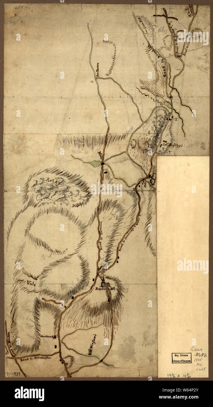 American Revolutionary War Era Maps 1750-1786 596 Map of the environs ...