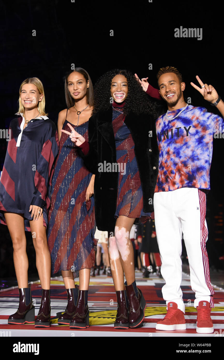 (From left) American model Hailey Baldwin, Puerto Rican supermodel and ...