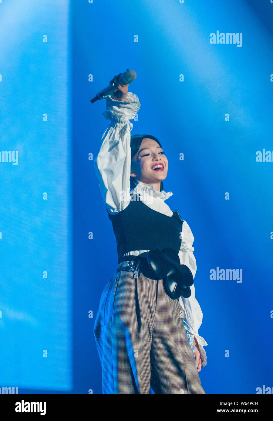 Taiwanese singer and actress Angela Chang performs during her "Journey ...
