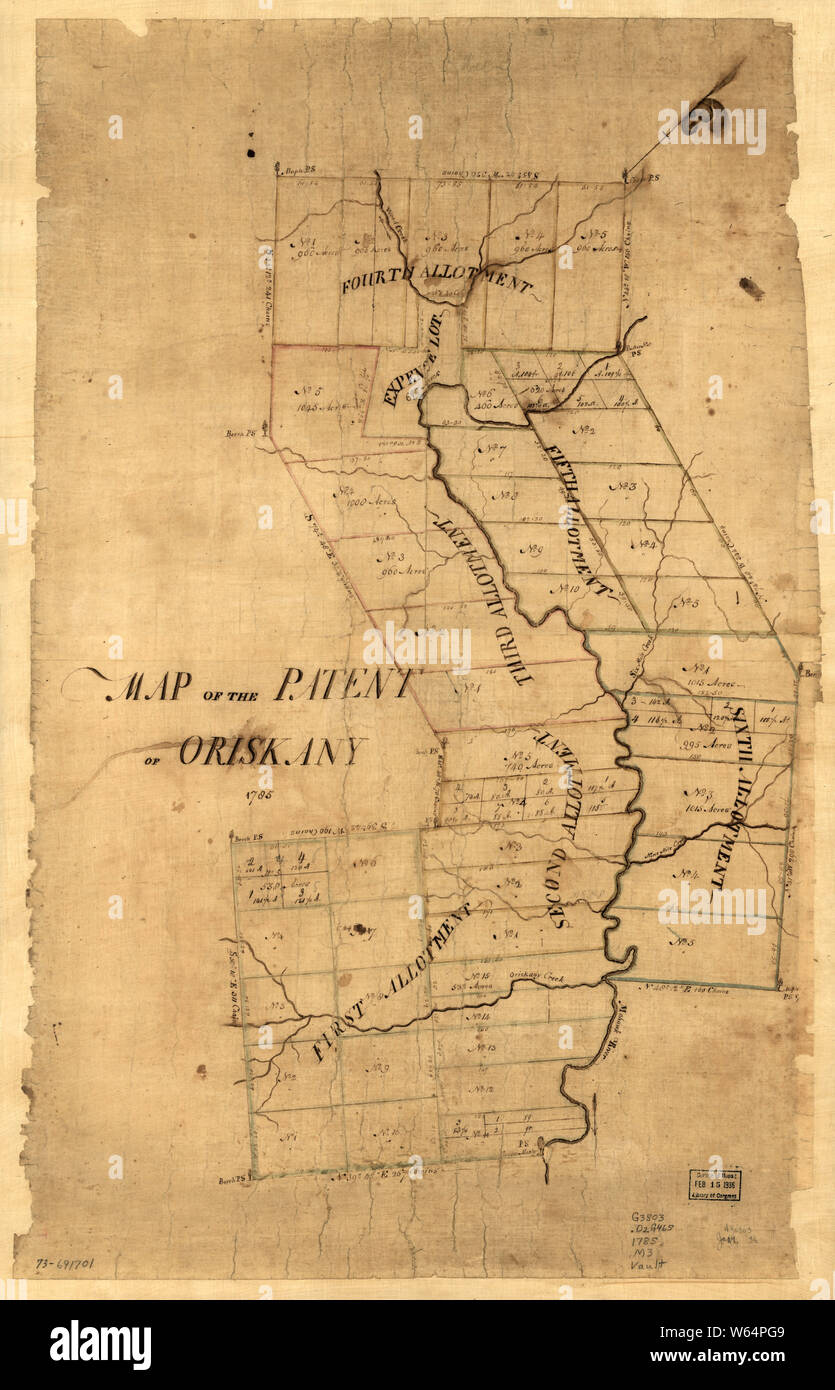 American Revolutionary War Era Maps 1750-1786 602 Map of the patent of ...