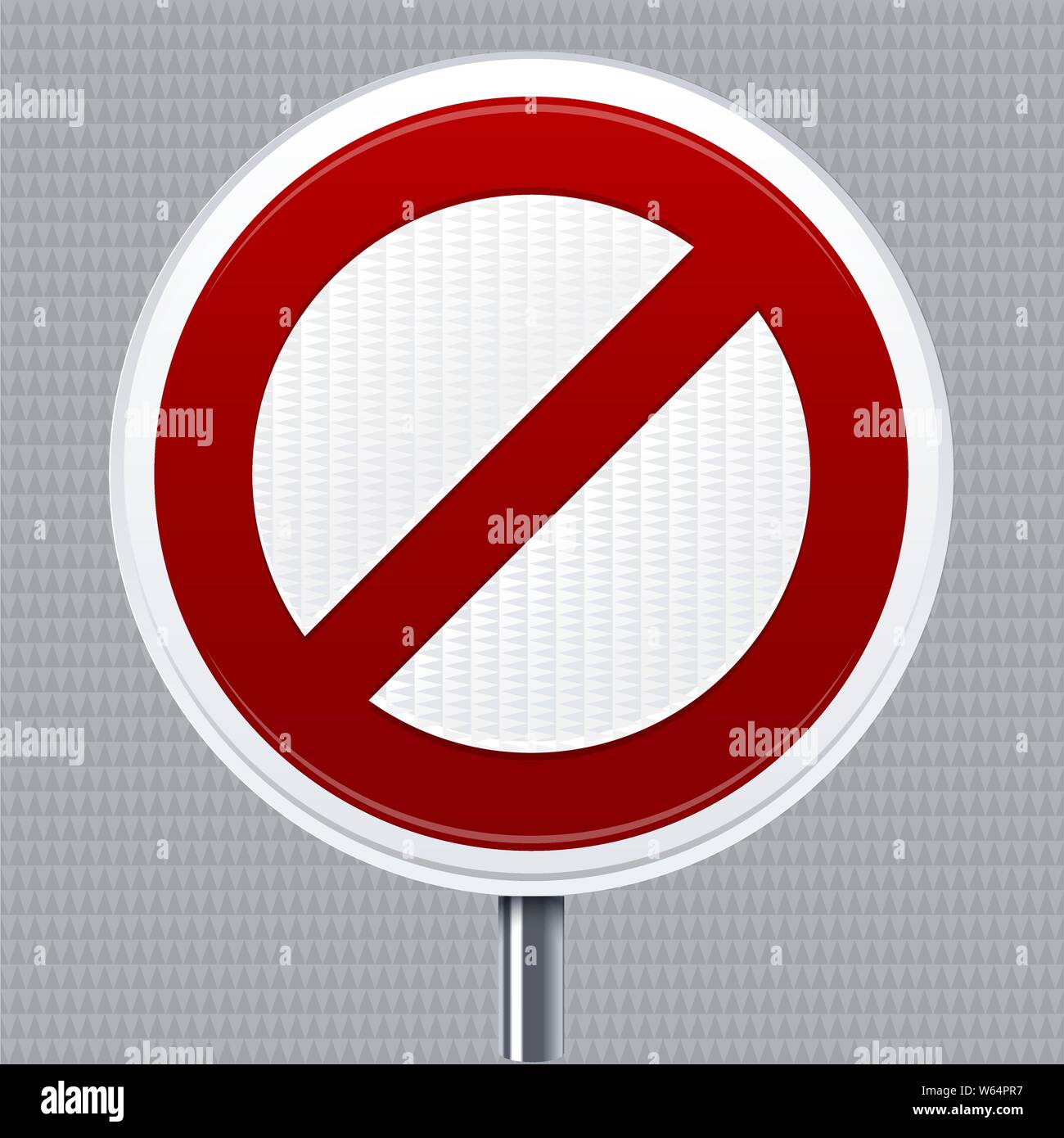 Vector illustration. Prohibition signal. Traffic road signal with ...