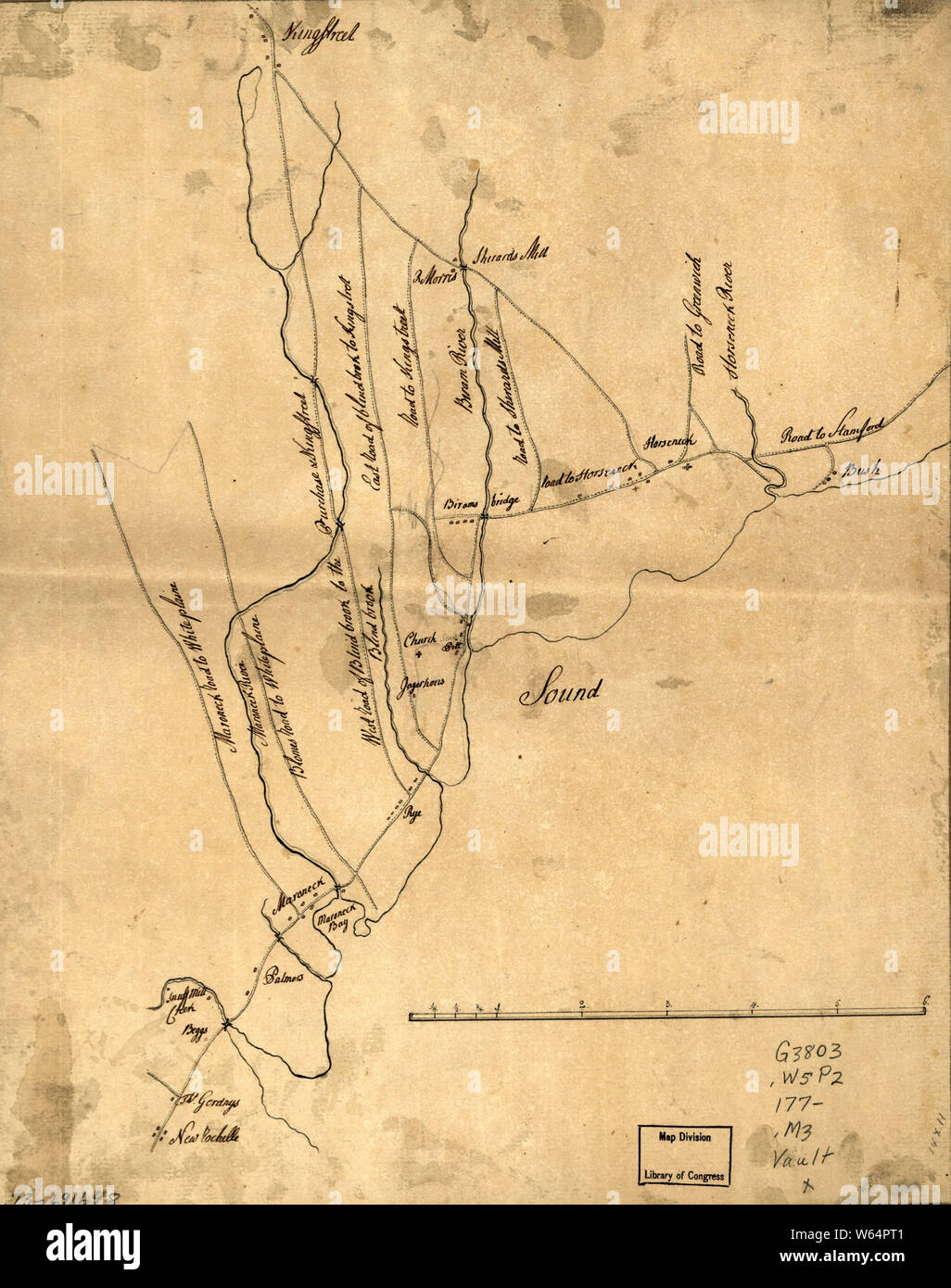 American Revolutionary War Era Maps 1750-1786 608 Map of the roads from ...