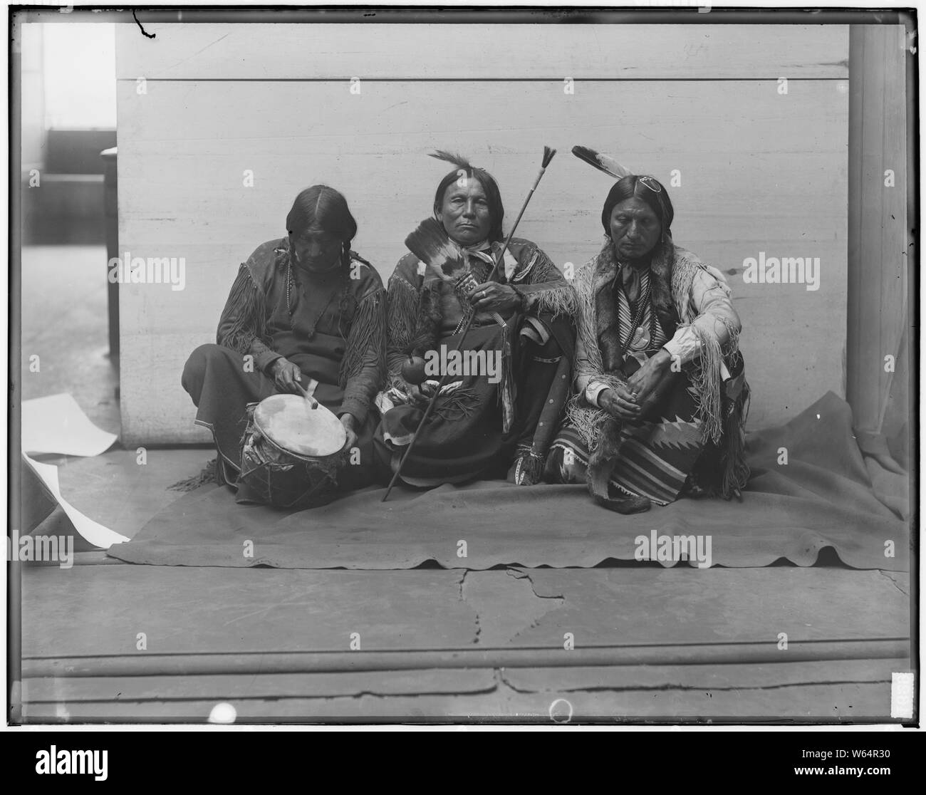 Delegation: Wooden Lance (Kiowa), Apache John (Apache), and Big Looking ...
