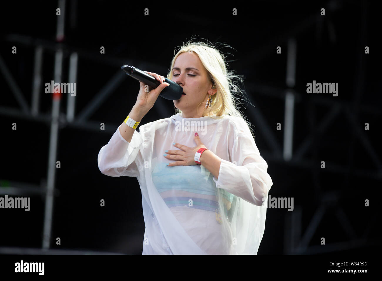 Fredrikstad, Norway - July 28th, 2019. The Norwegian singer Iris ...