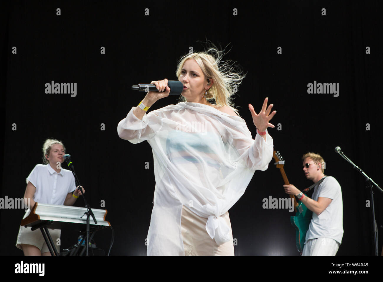 Fredrikstad, Norway - July 28th, 2019. The Norwegian singer Iris ...