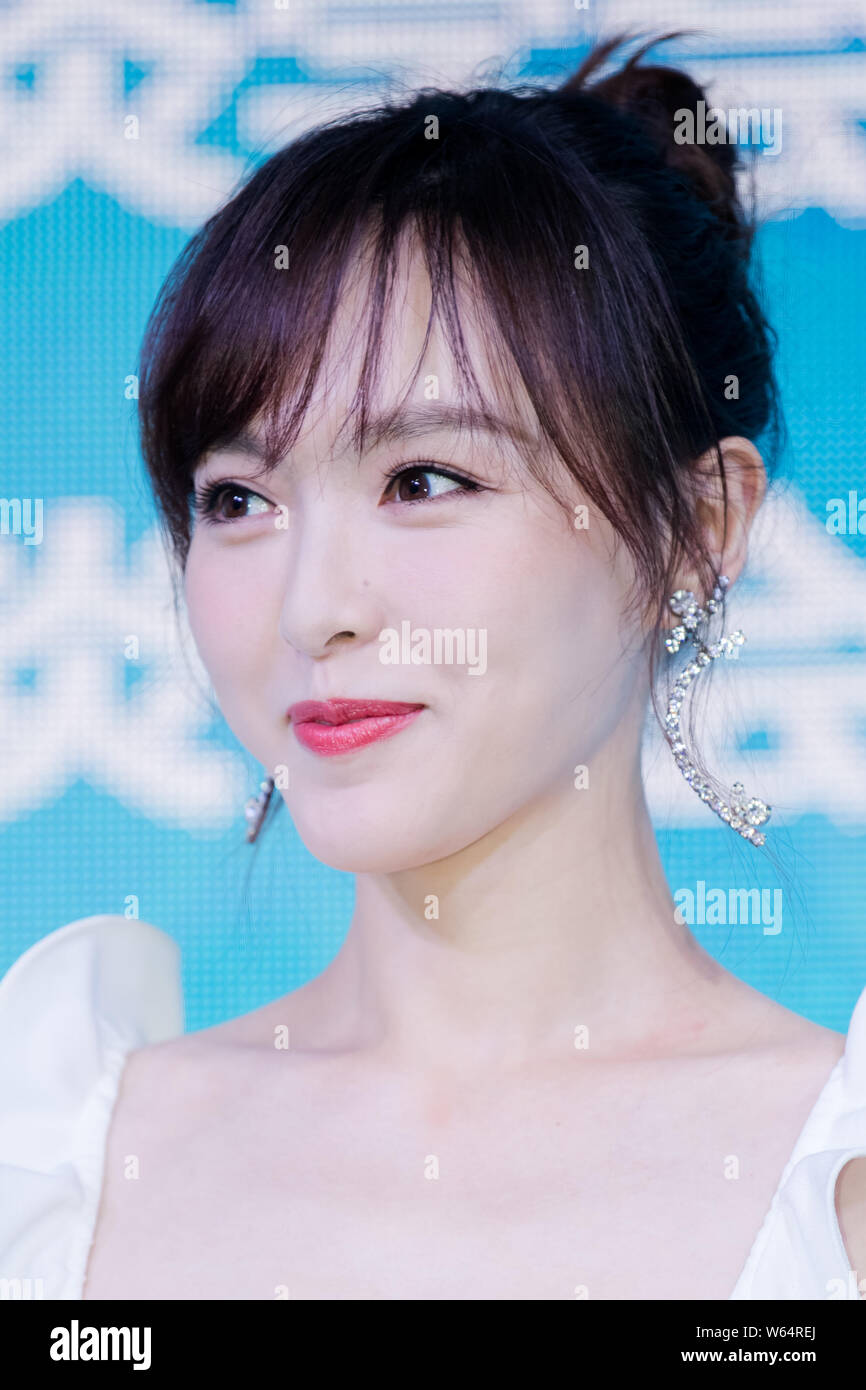 Chinese actress Tiffany Tang or Tang Yan attends a promotional event ...