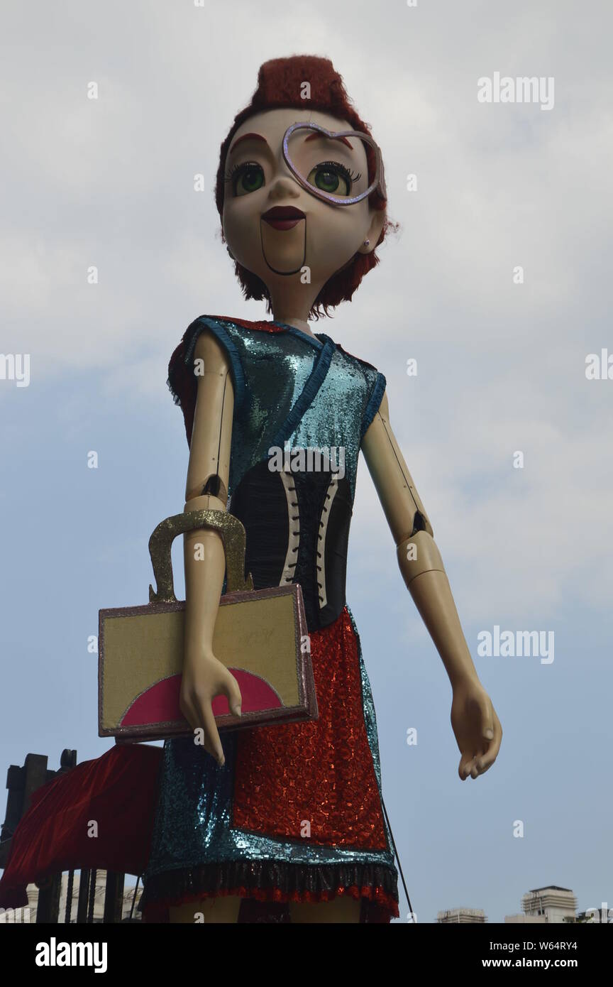 Giant puppet Lily, which is one of the most representative characters ...