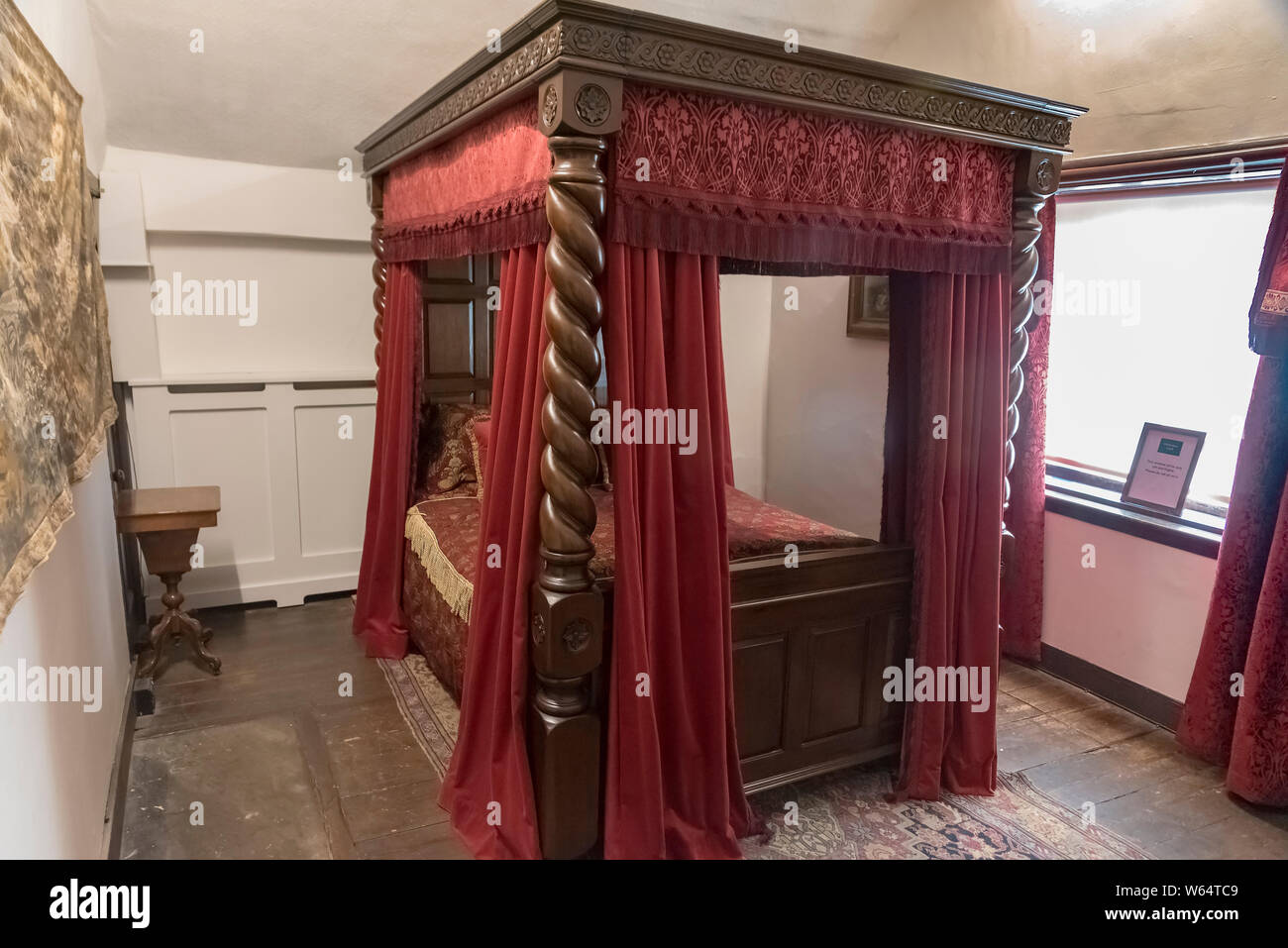 Anne Lister's bedroom Shibden Hall Stock Photo - Alamy