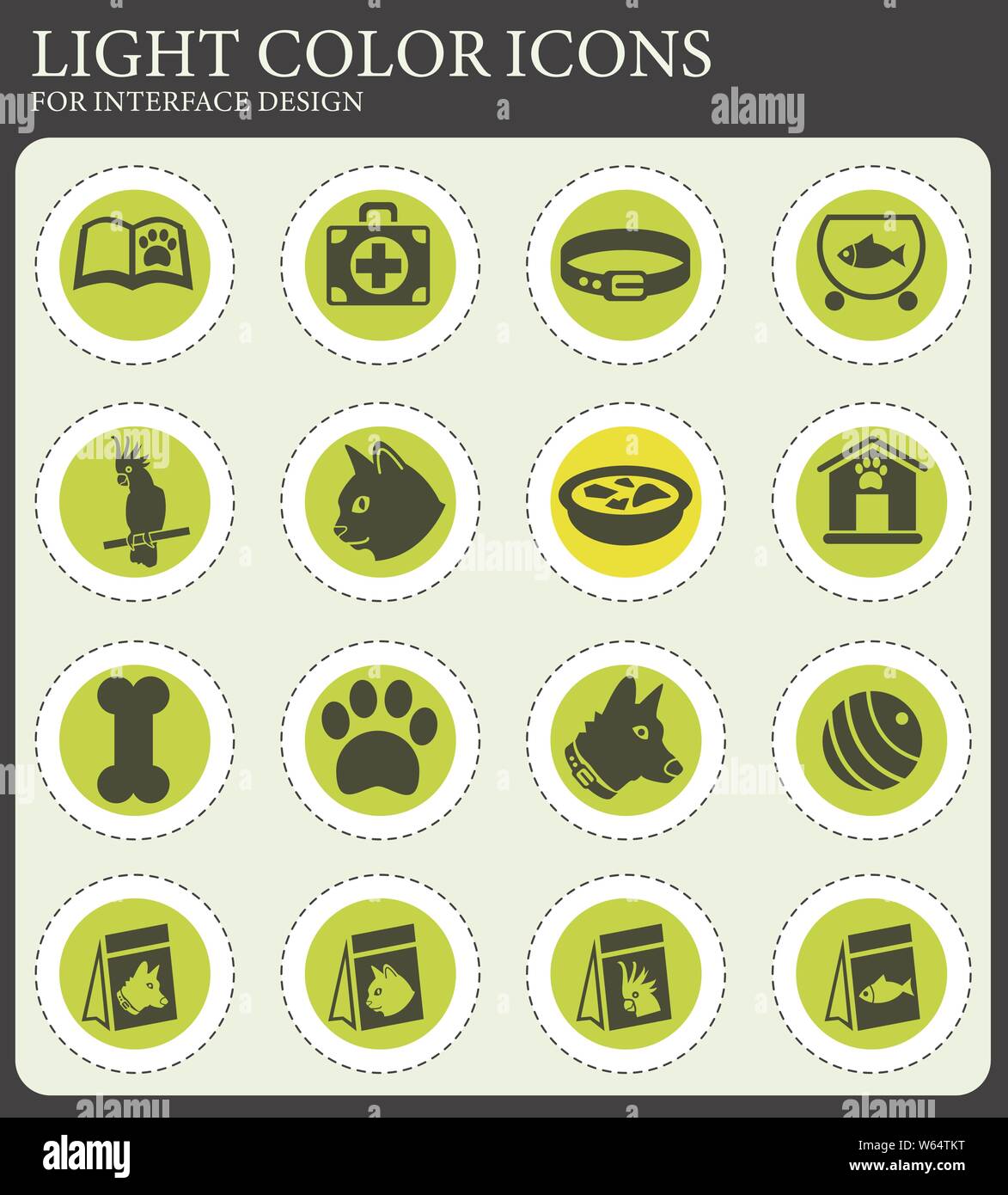 goods for pets web icons for user interface design Stock Vector Image ...
