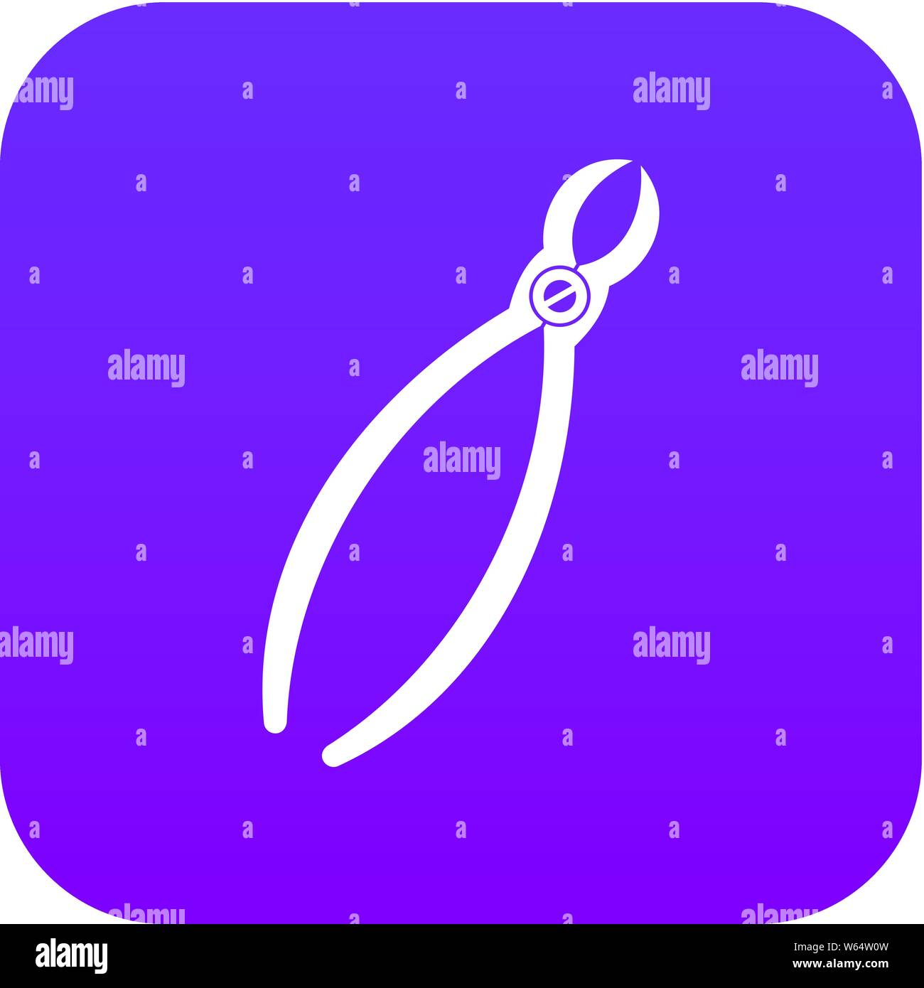 Tooth extraction instrument icon digital purple Stock Vector Image ...