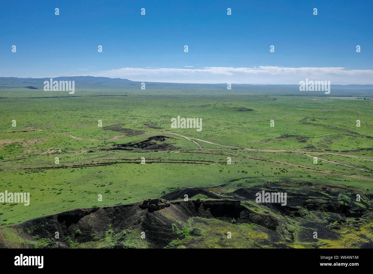 Landscape of the Ulan Hada volcano group in Chahar Right Back Banner ...