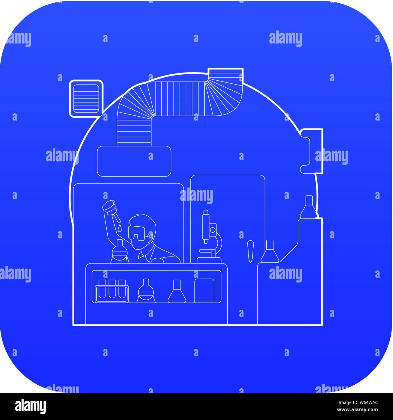 Laboratory professional in blue Stock Vector Images - Alamy