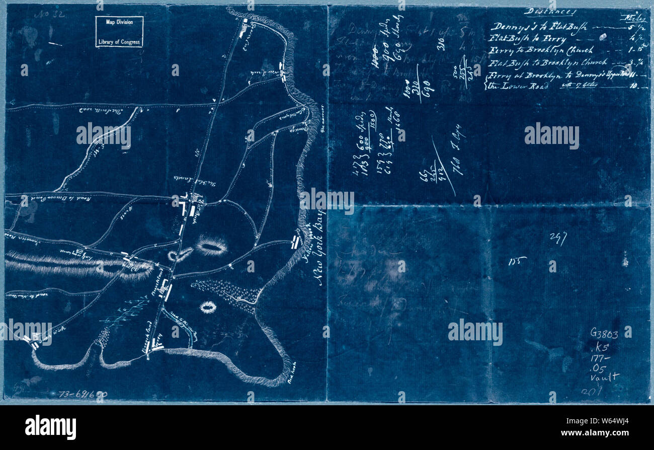 American Revolutionary War Era Maps 1750-1786 637 Old map of Brooklyn ...