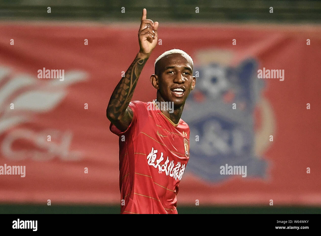 Brazilian football player Anderson Talisca of Guangzhou Evergrande ...