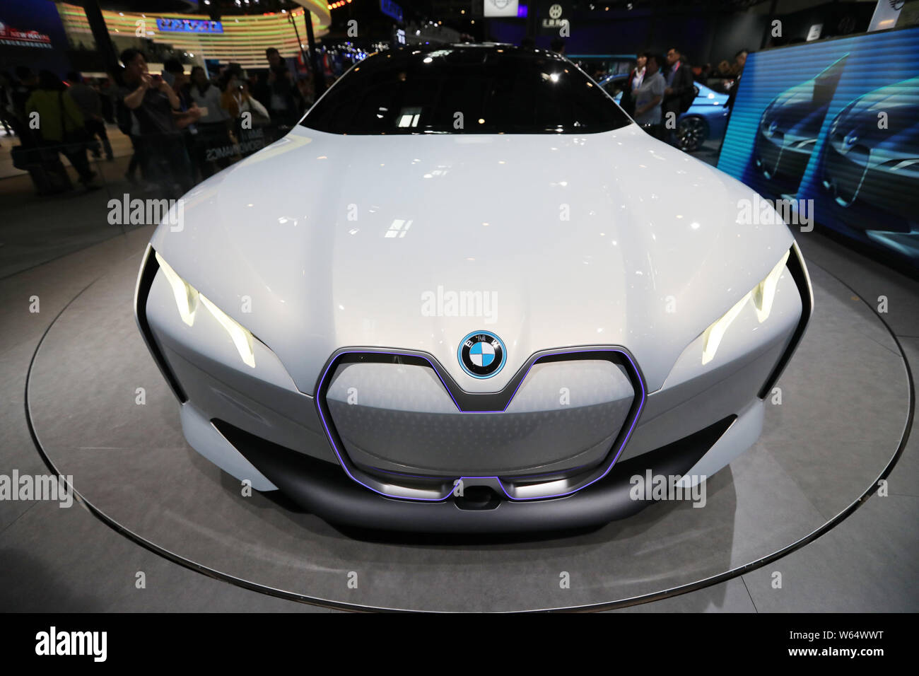 --FILE--A BMW concept car is on display during a preview of the 15th ...